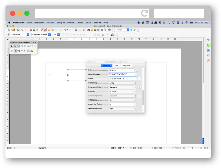 How to: Ein ausfüllbares und interaktives PDF mit OpenOffice und Acrobat erstellen | acquisa